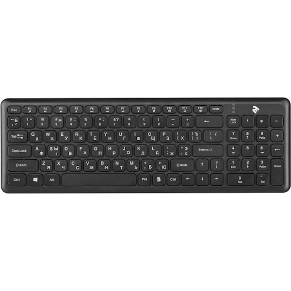 კლავიატურა 2Е KS230 SLIM WL BLACK (2E-KS230WB) | Be.ge